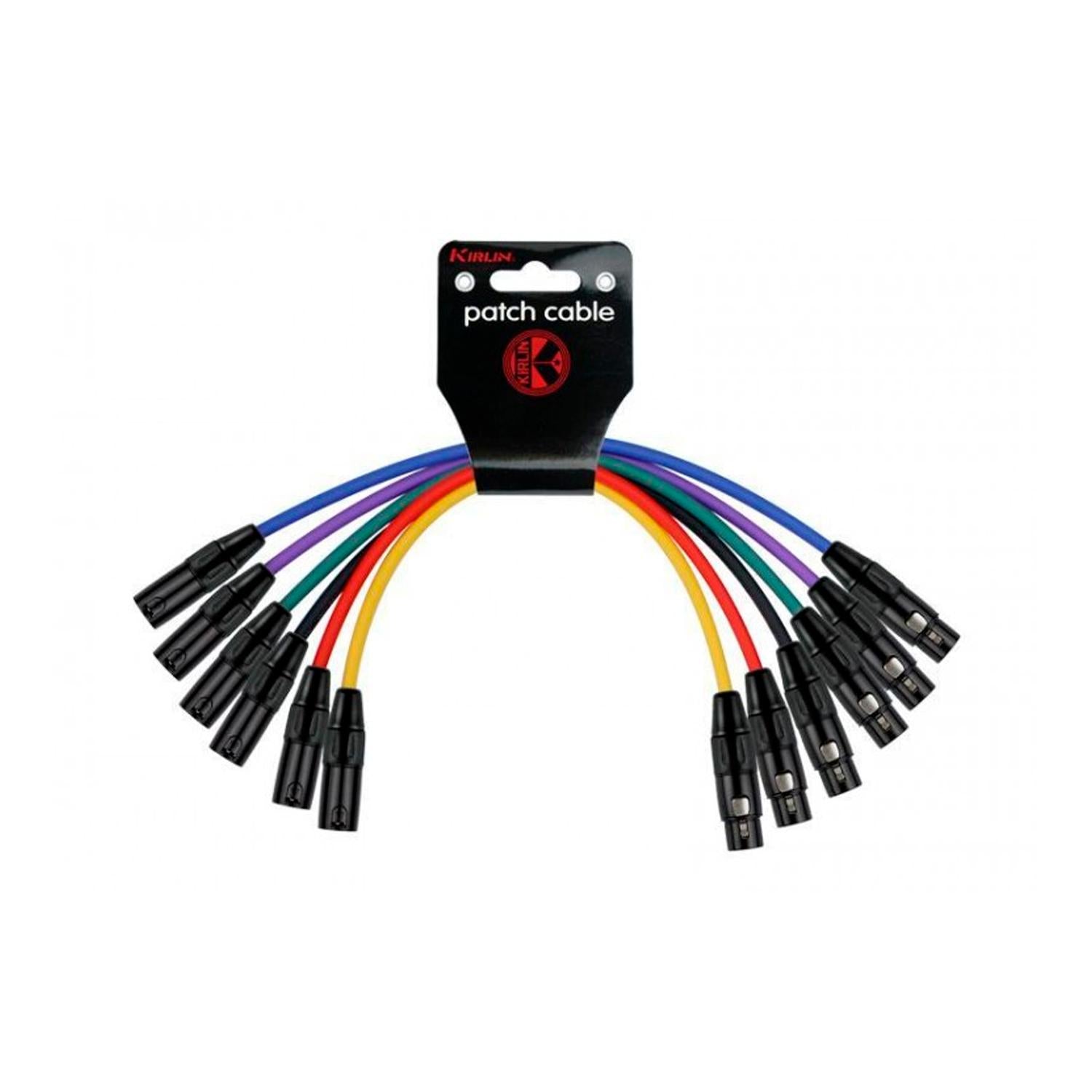 Kirlin MP6470PB 1.0M-MC Pack 6 Cables Patch XLR-XLR 1 Metro