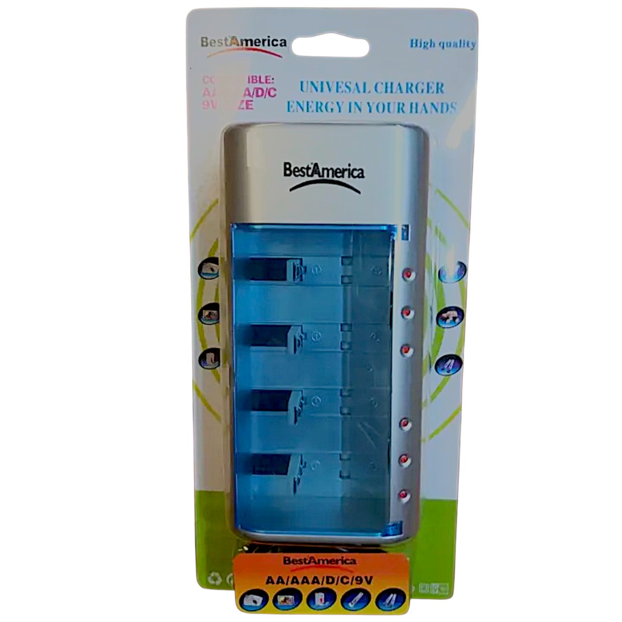 BESTAMERICA CARGADOR PILAS MULTIFORMATO BA-398