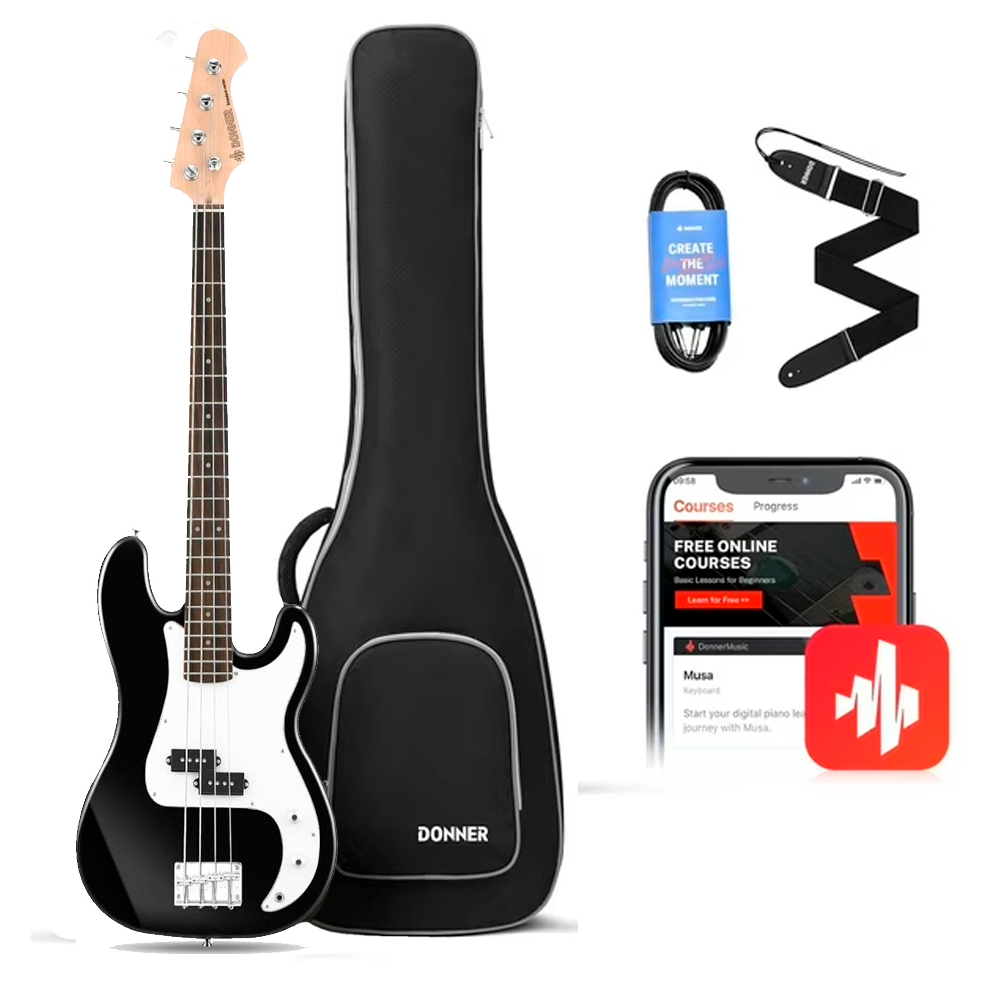 Donner DPB-510D Pack Bajo Eléctrico Tipo Precision